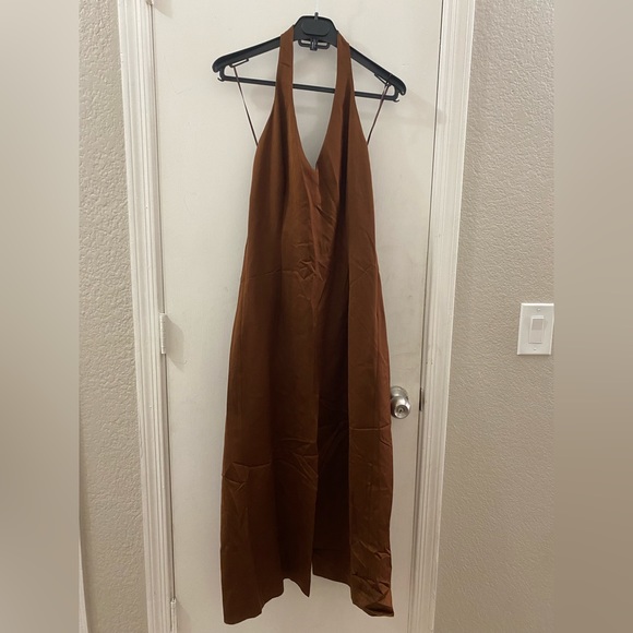 Zara | Dresses | Zara Copper Brown Halter Dress | Poshmark
